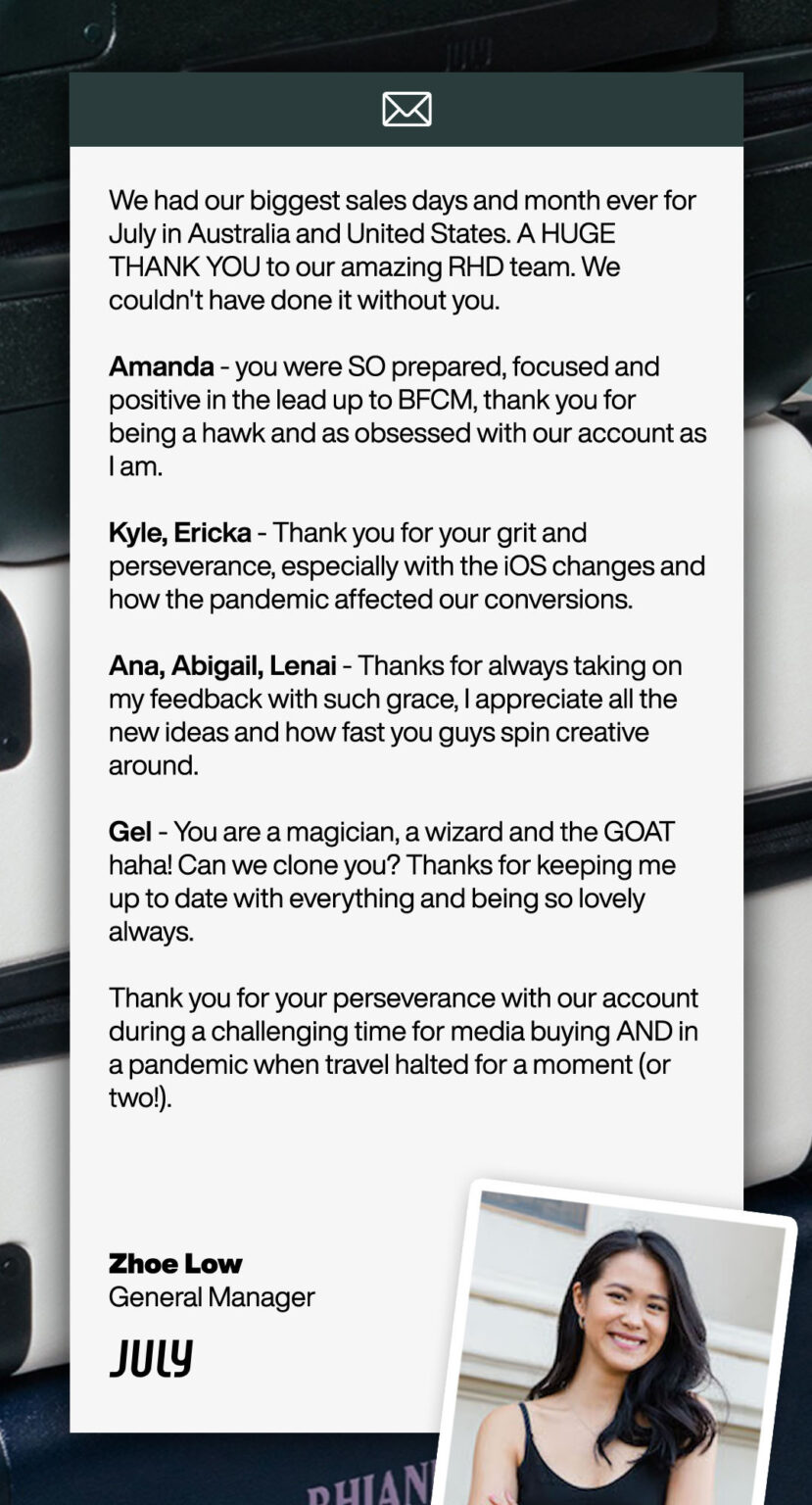 July Luggage Company - Case Study | Right Hook Digital